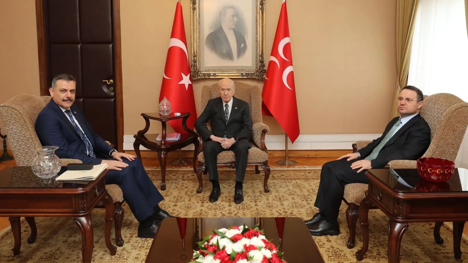 Bakanlar Akın Gürlek ile Mustafa Çiftçi'den Bahçeli'ye ziyaret: Milli ...