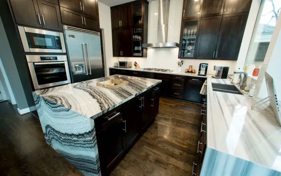 Why quartz and recycled glass are redefining kitchens