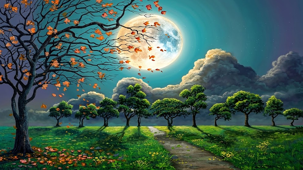 Create a magical dreamy night sky painting with simple techniques