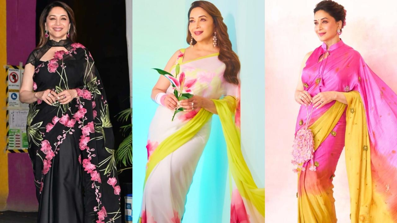 Maa Behen Madhuri Dixit embraces floral magic in breezy promotional looks