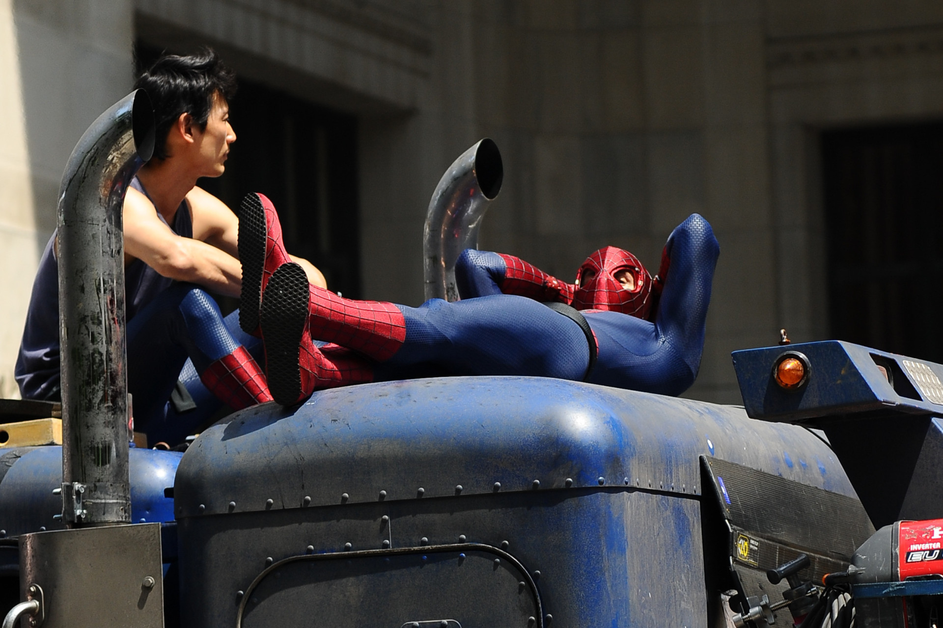 Hollywood stars with their stunt doubles and stand-ins