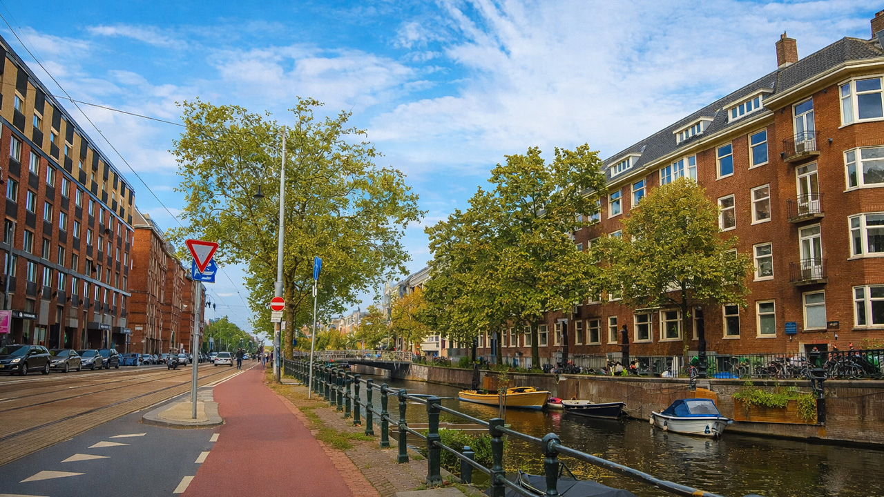 What Amsterdam’s canal bike streets look like