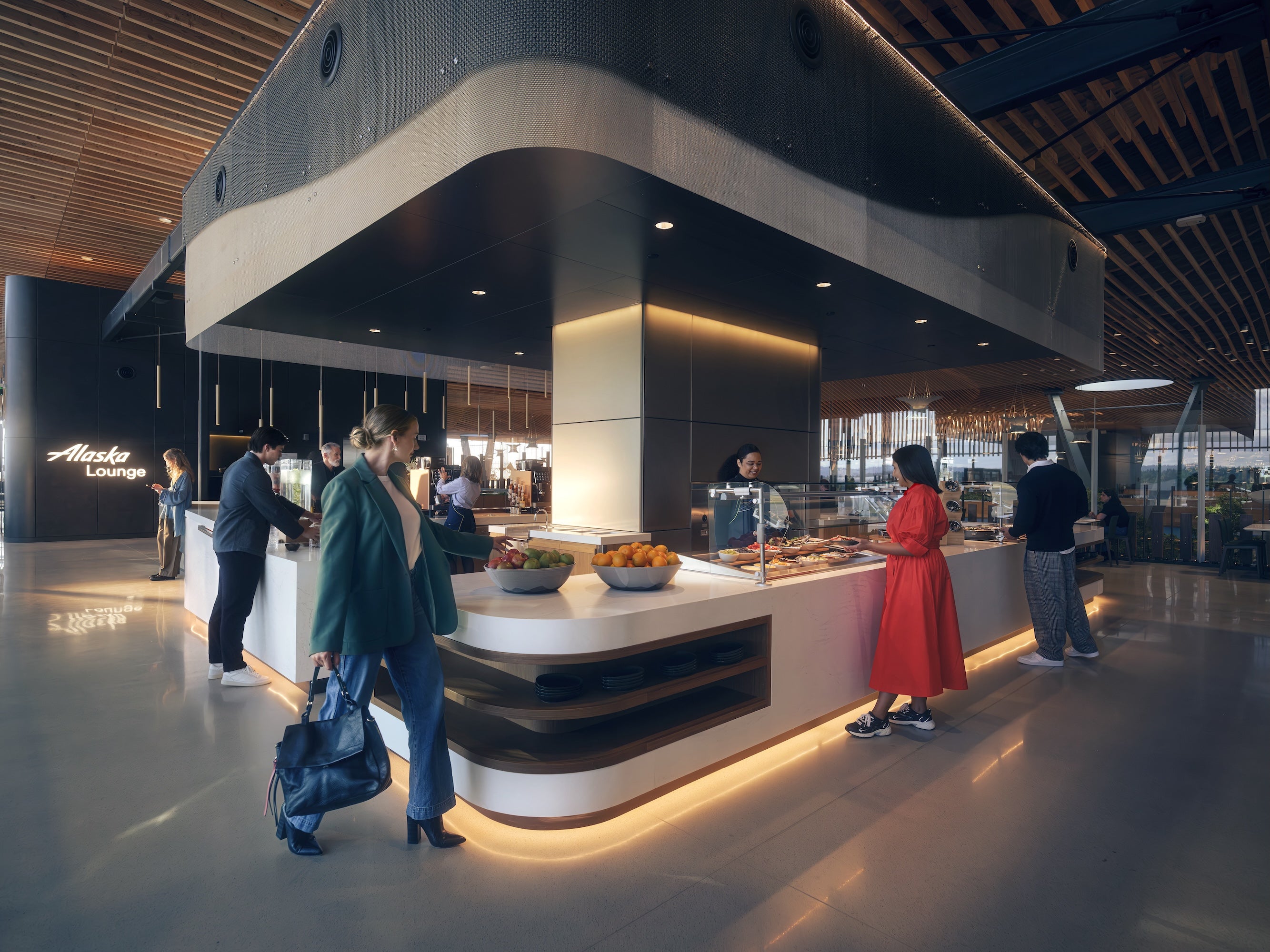 Alaska Airlines’ brand-new lounge in Portland is now open — twice the ...