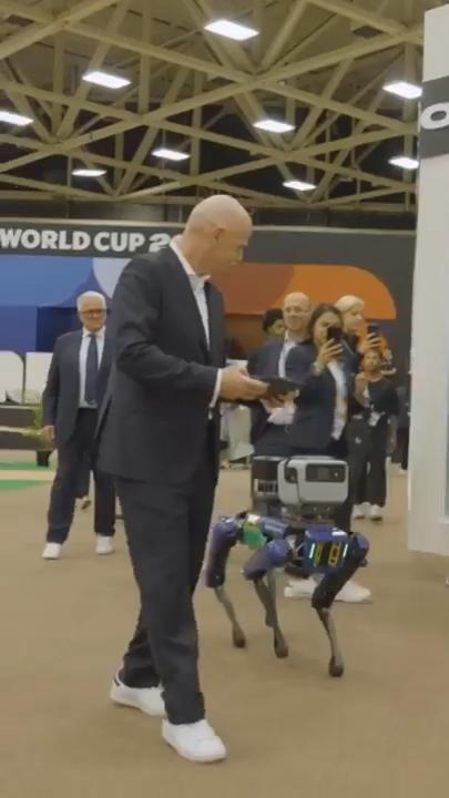 Infantino inspects AI robot dogs set for World Cup security