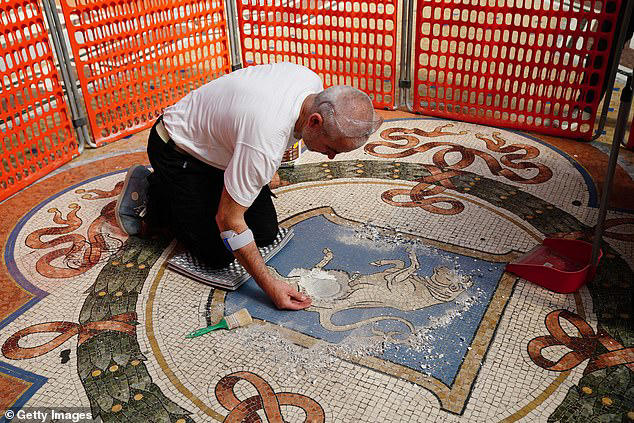 Famous bull mosaic gets 'castrated' after tourists kept spinning on its ...