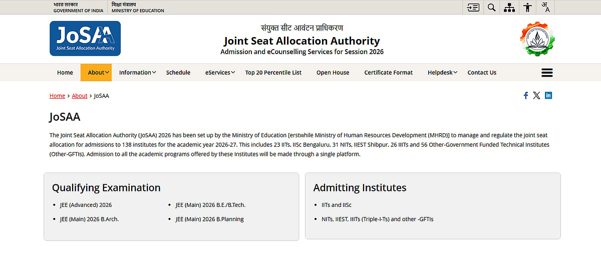JoSAA counselling 2026 begins today for IIT, NIT, IIIT admissions after ...