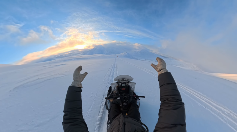 Extreme glacier adventure: Skiing and camping inside the ice