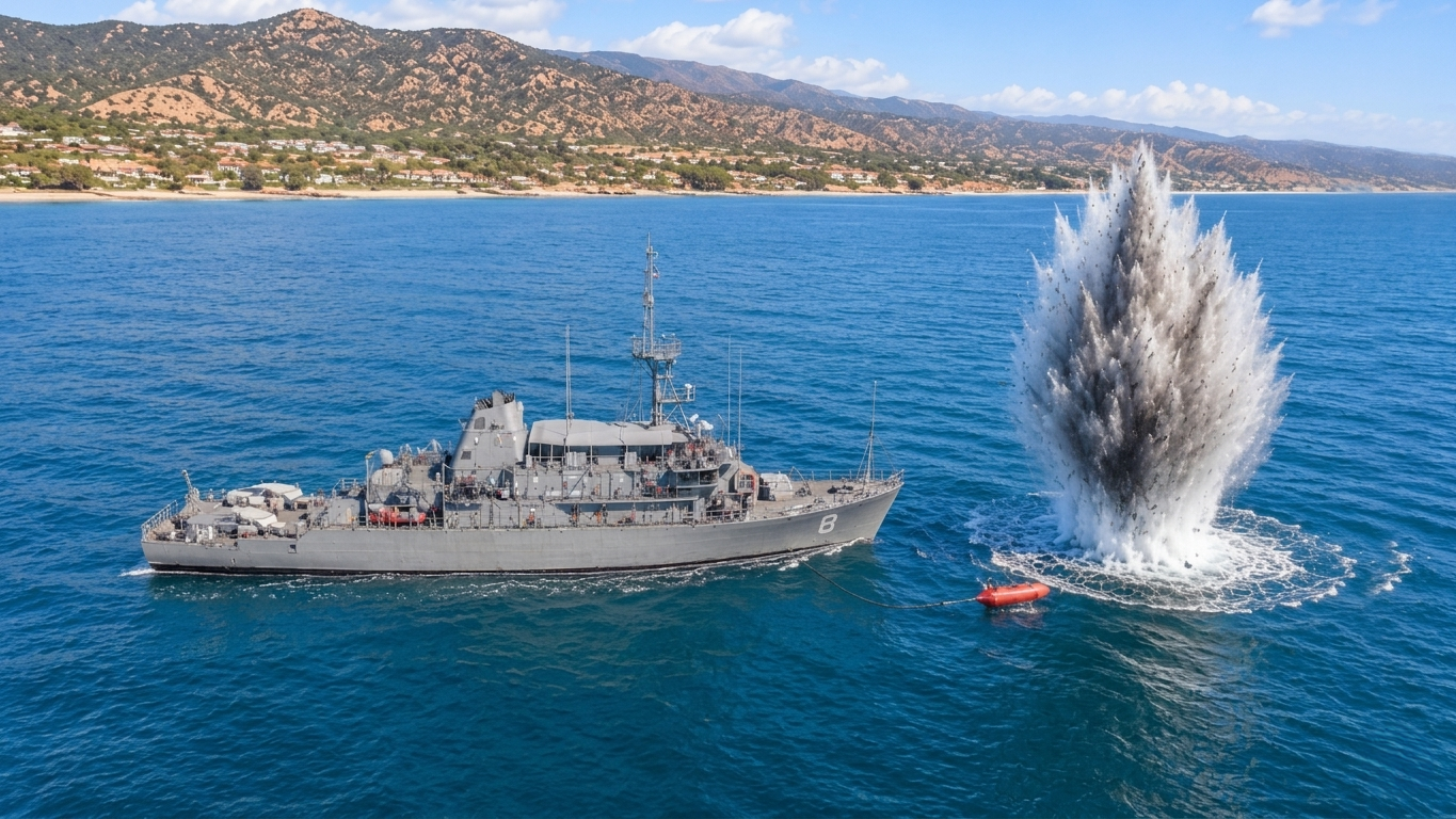 US Navy can't find Iranian sea mines - and they could explode at any moment