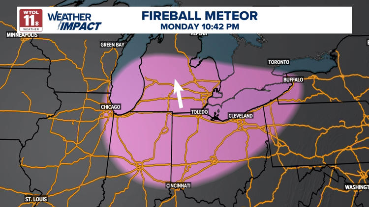 Massive fireball meteor lights up Ohio skies Monday night