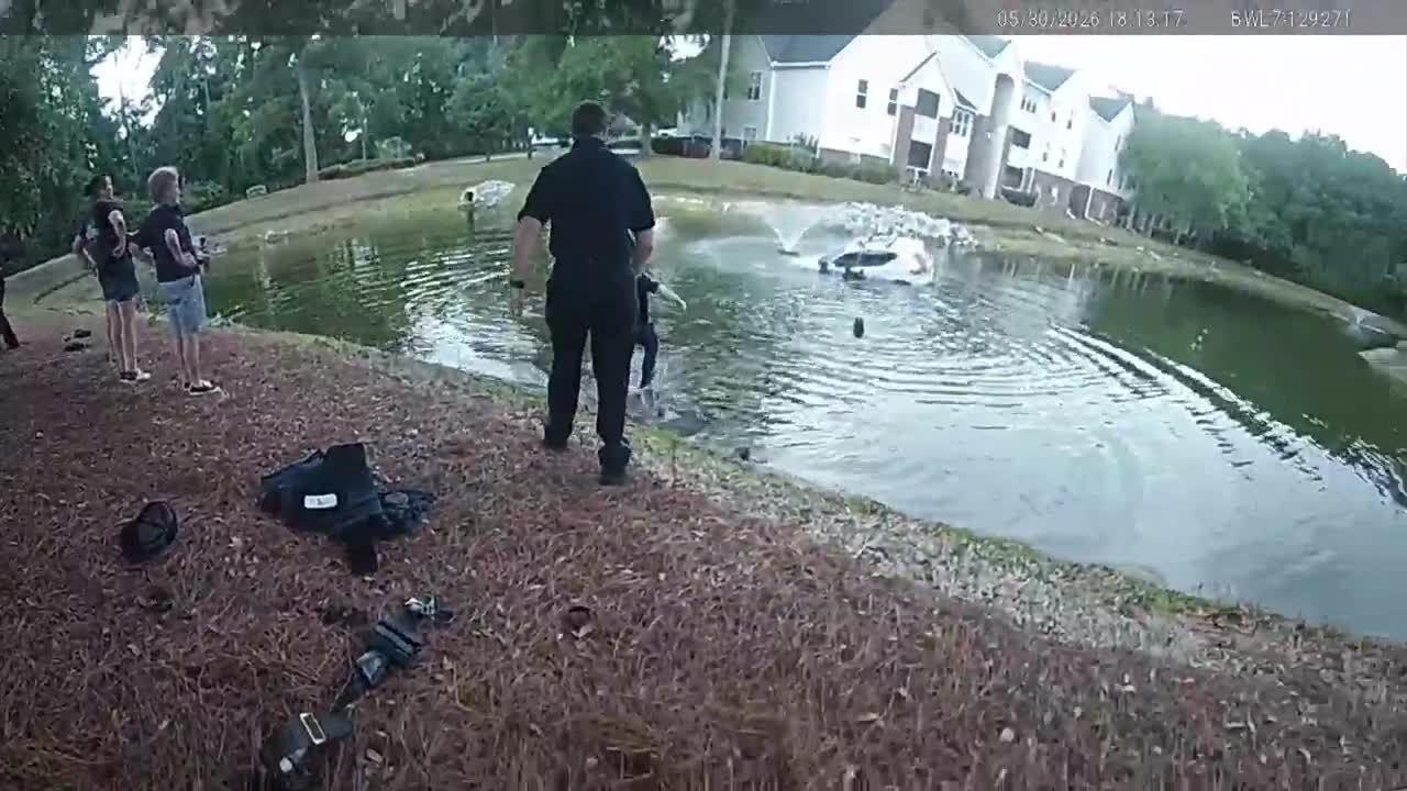 Woman suffered seizure before car sank in Mount Pleasant pond, police say