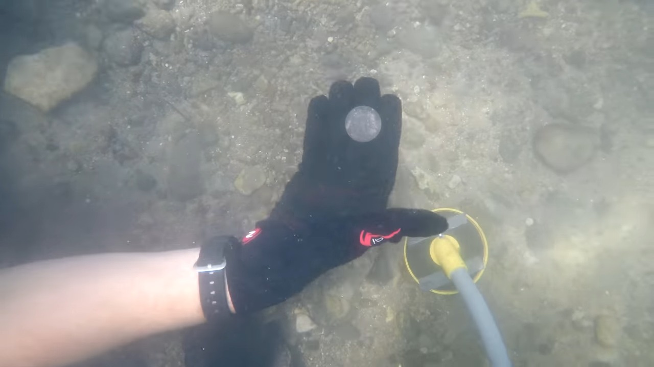He pulled dirty coins from the river, cleaned them up, and took them to ...