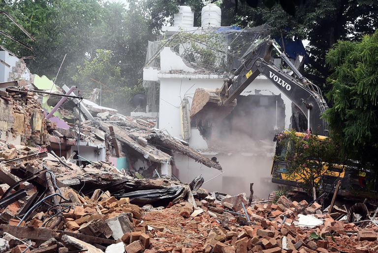Illegal construction tied to NEET paper leak accused demolished in ...
