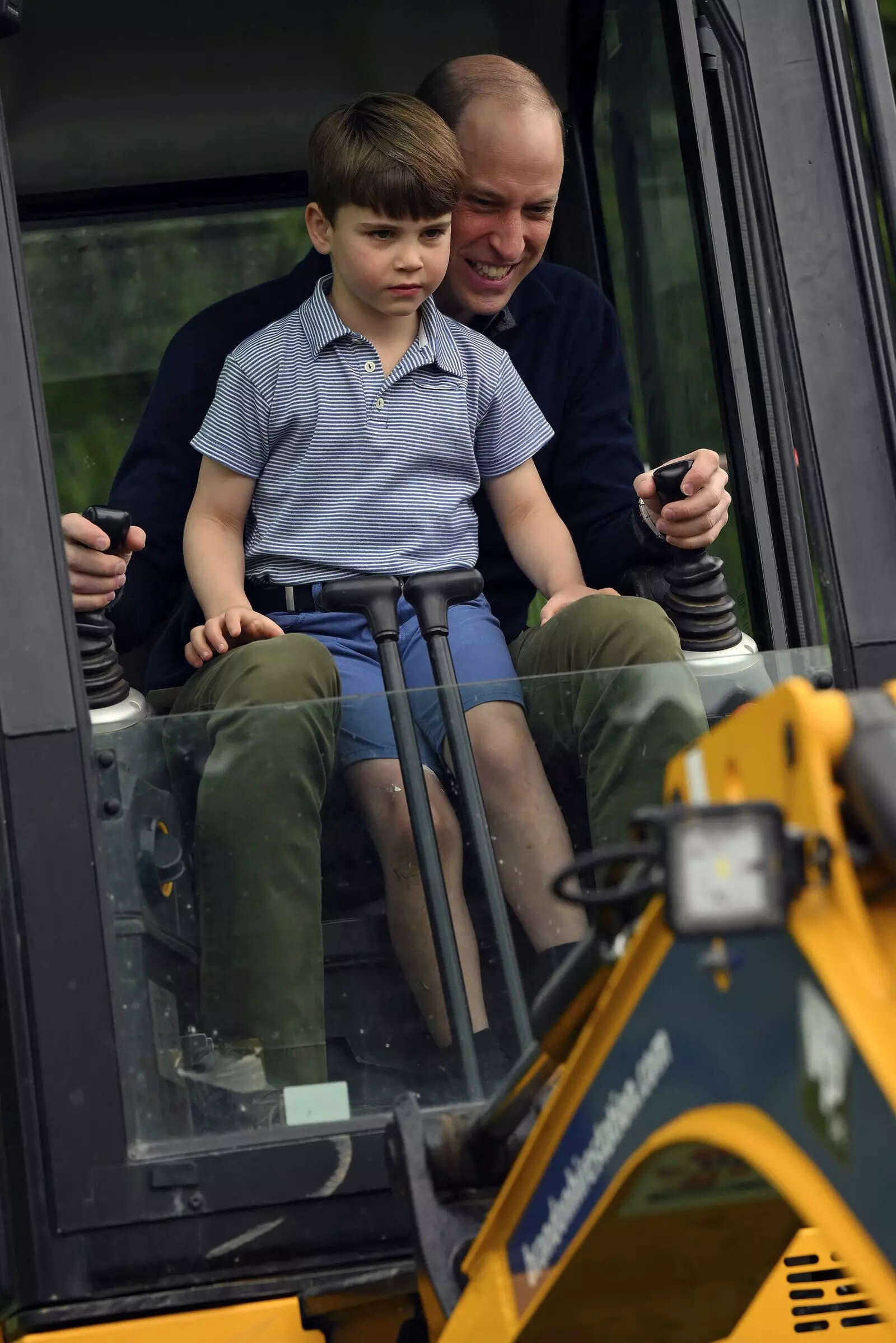 The sweet moment Prince Louis picked up a shovel for his first royal ...