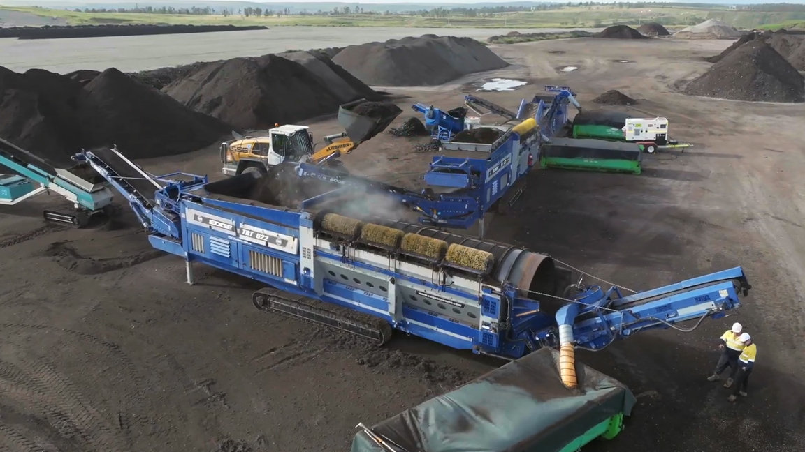 This giant machine never stops sorting and processing material