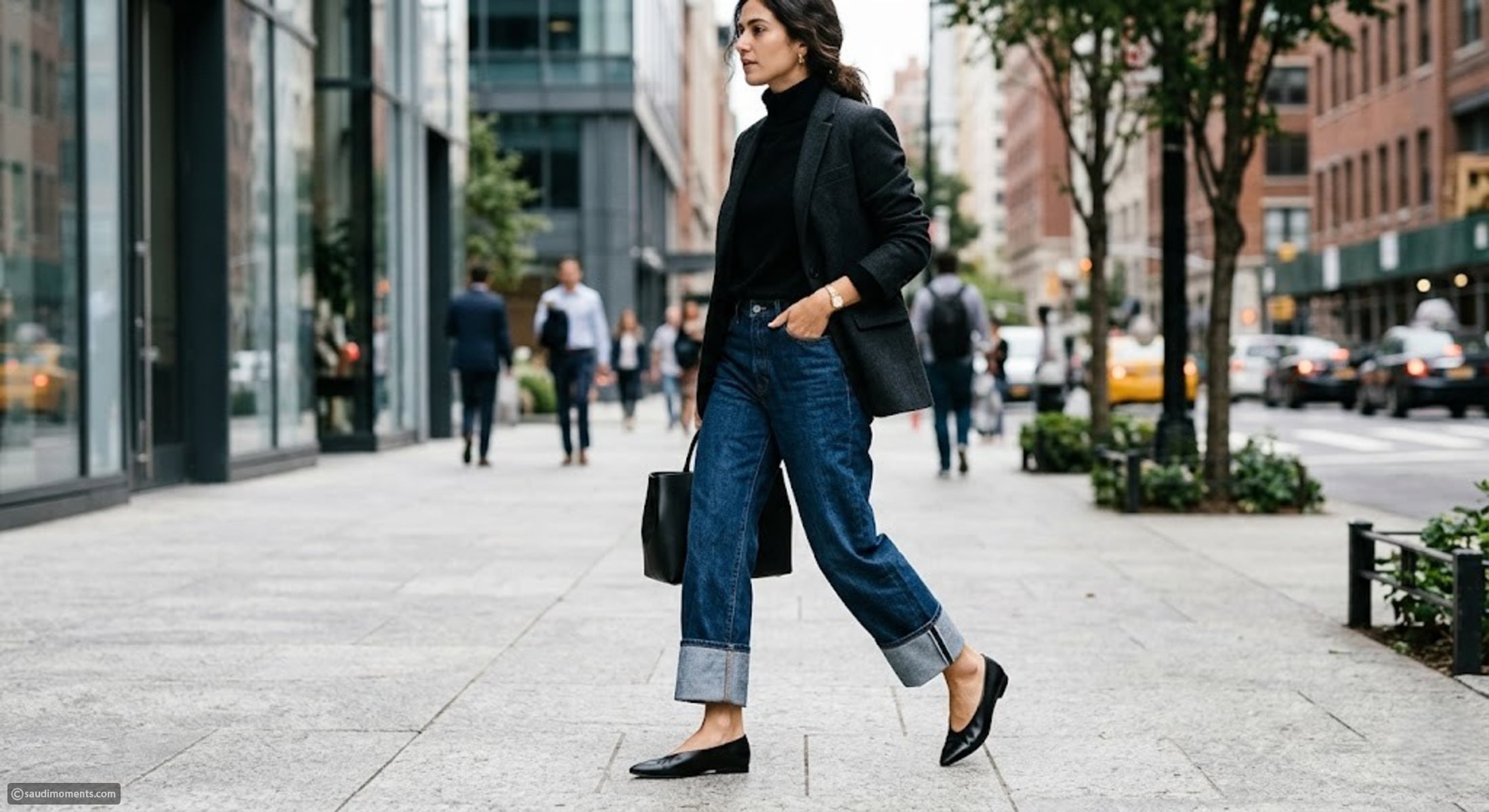 Cuffed jeans are making a comeback. Pair them with this unexpected shoe ...