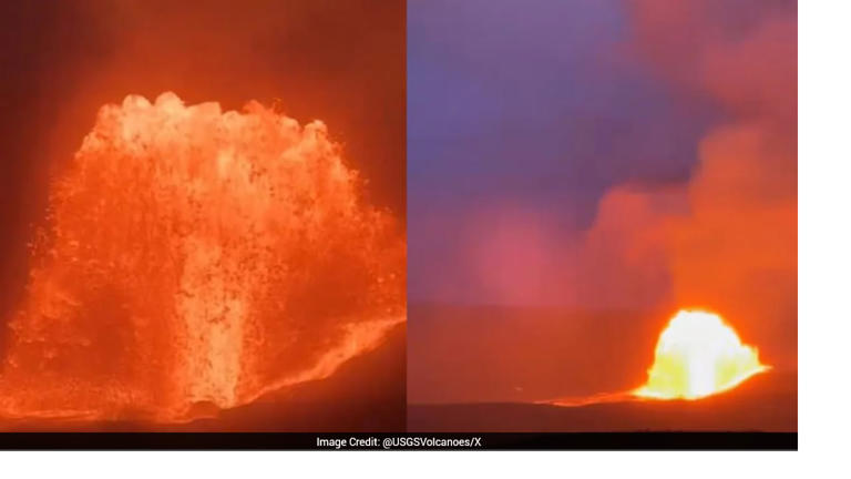 Watch: Volcano spews lava for hours before eruption pauses in US