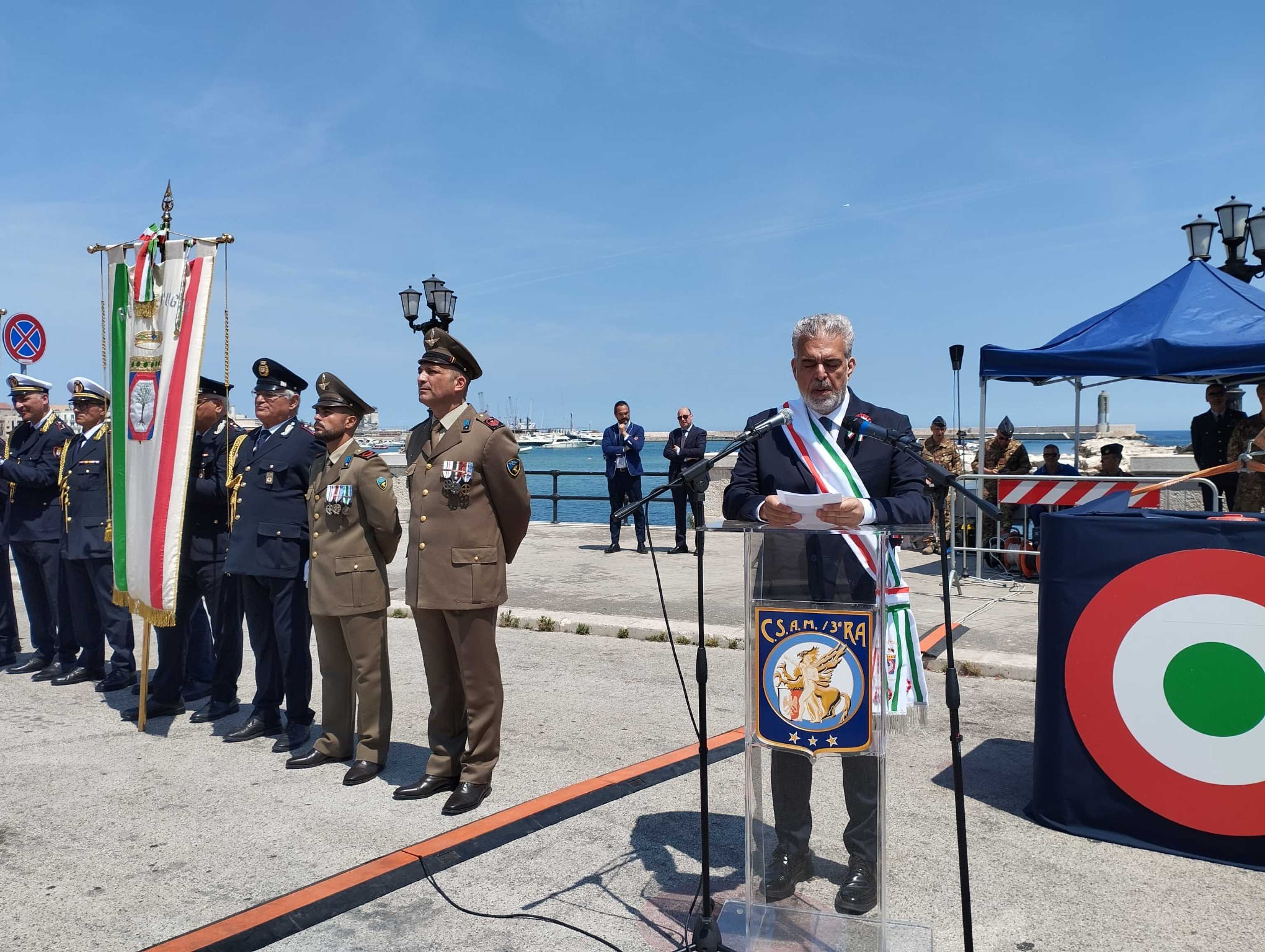 2 giugno: Matarrelli 'Puglia modello, terra di dialogo e frontiera di pace'