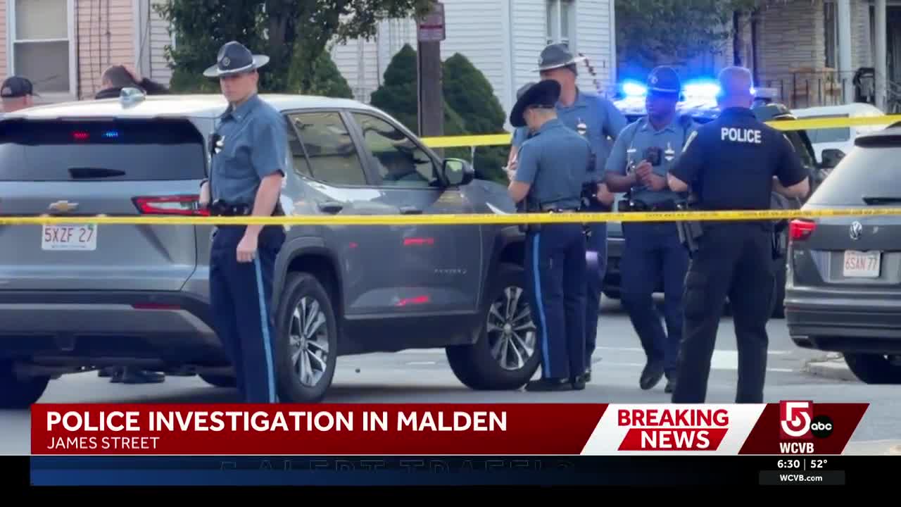 Large police presence at scene of Malden crash