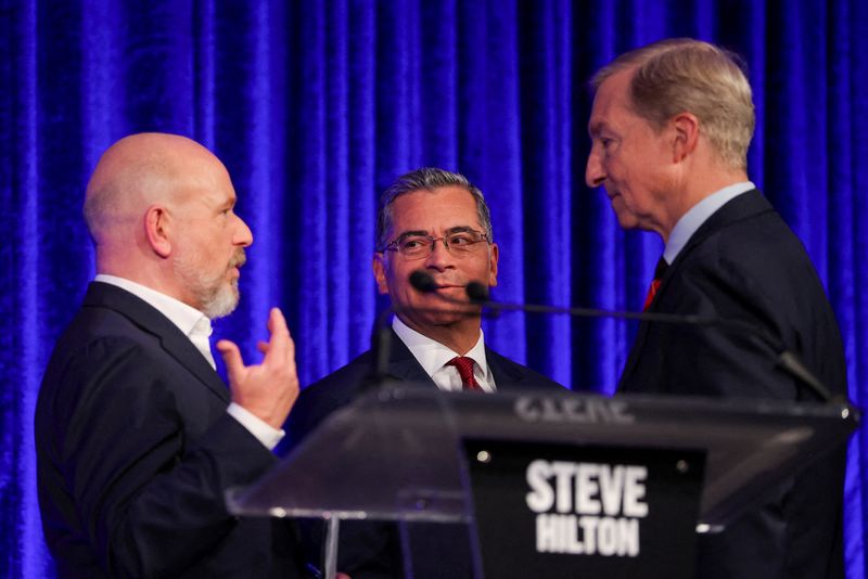 Hilton, Becerra take early lead in California governor primary race
