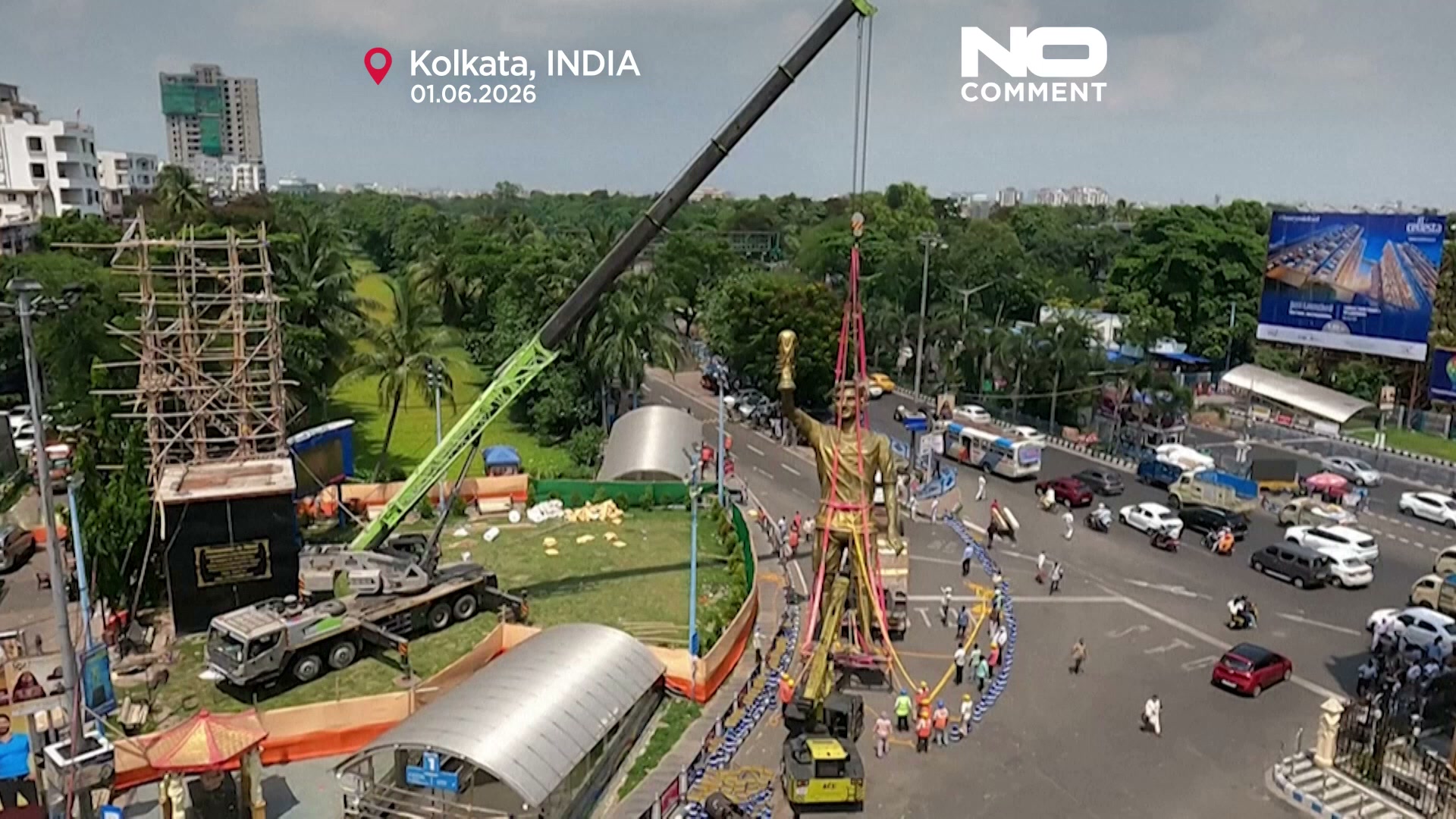 Giant Lionel Messi statue dismantled in Kolkata