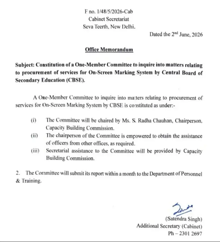 CBSE chairman, secretary transferred as govt constitutes panel to probe ...