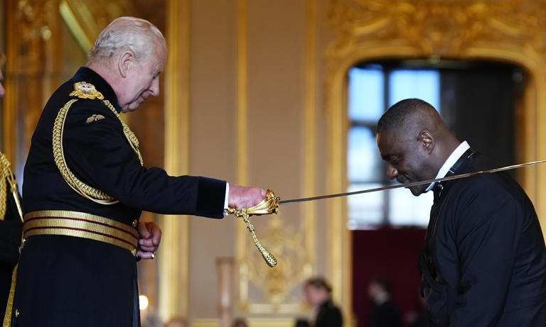 Idris Elba is knighted by King Charles as he leads stars being honoured ...
