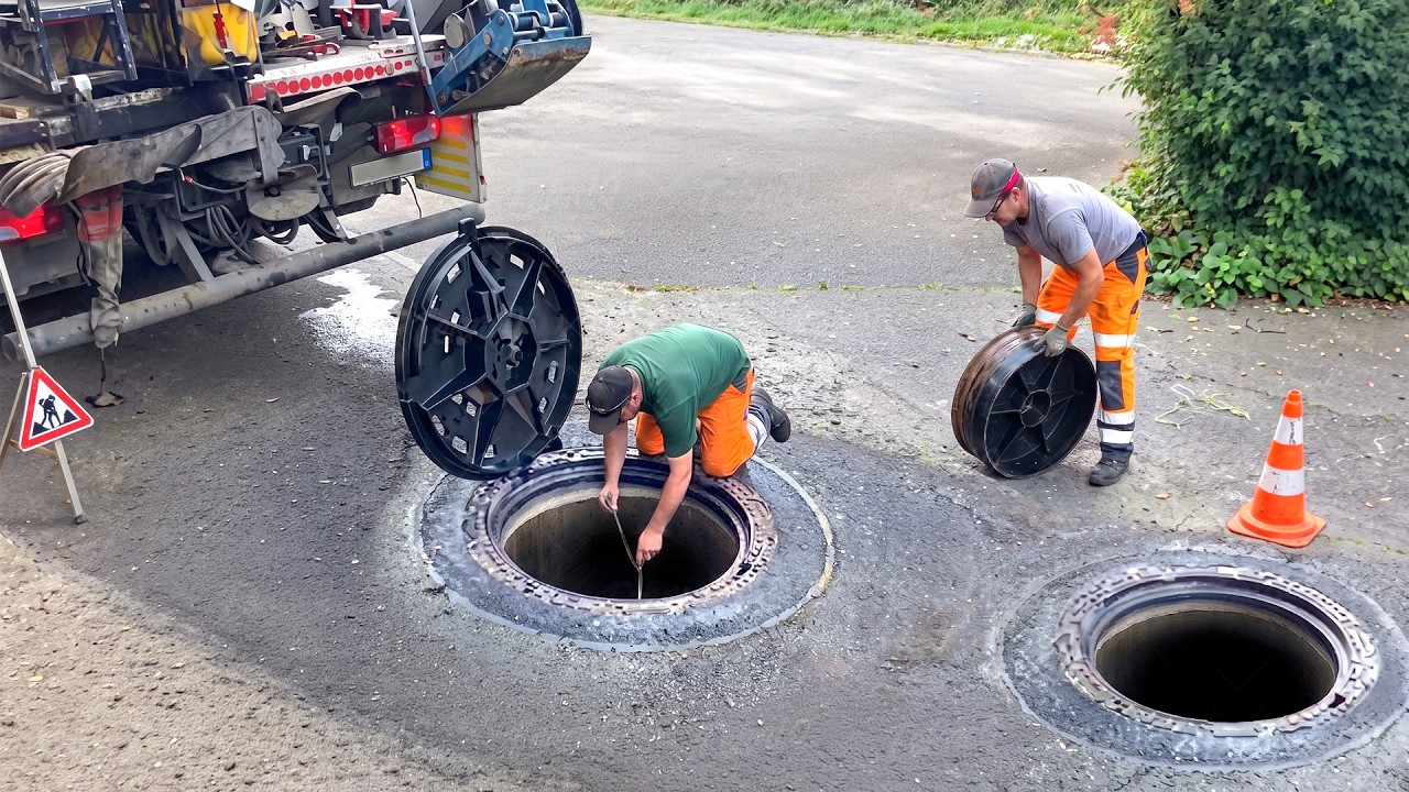Special German technique to repair & replace manholes in minutes