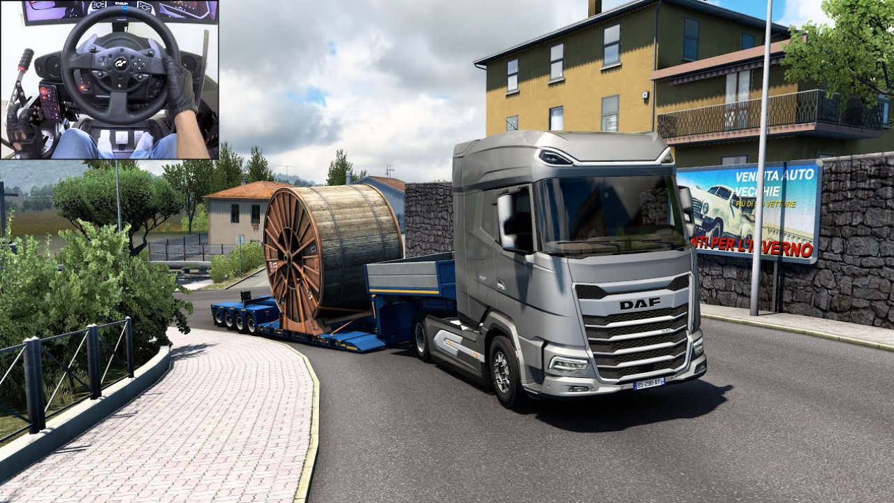 DAF XG trucking adventure on ETS2 with Thrustmaster controls