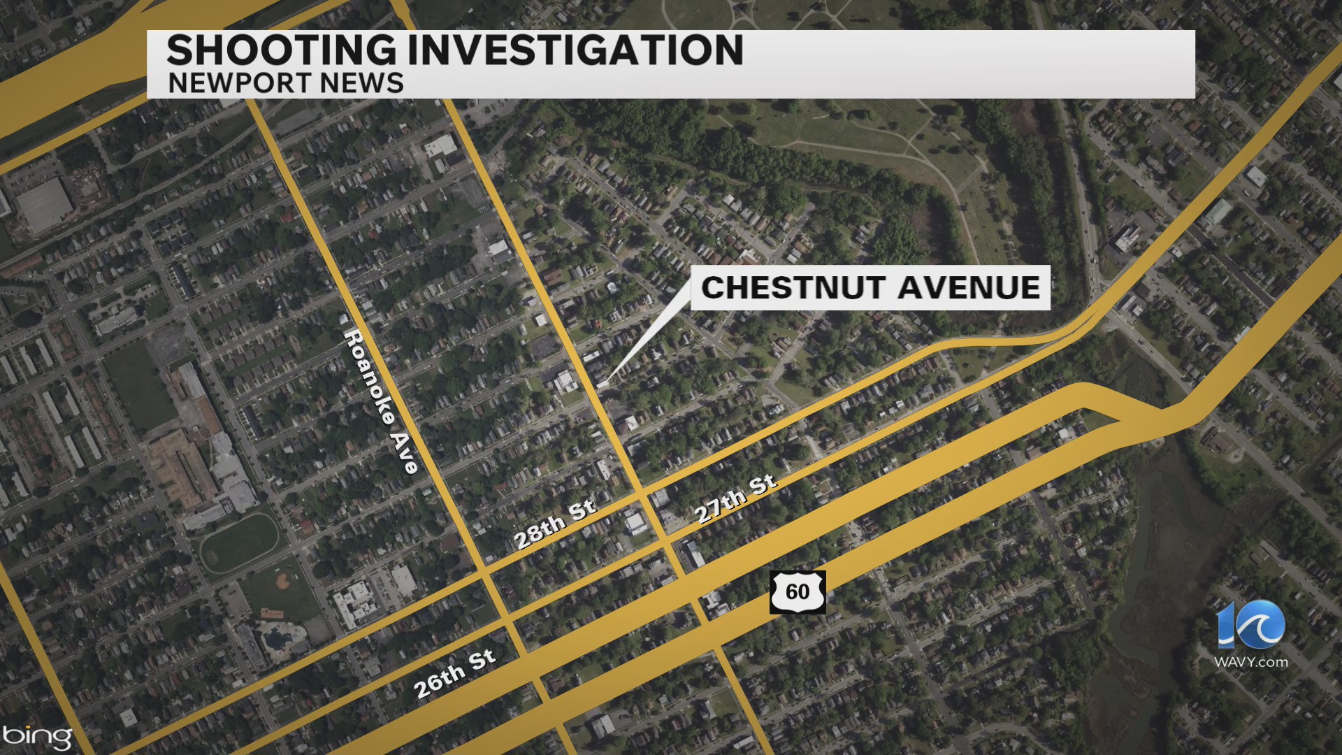 NNPD: Man seriously hurt following shooting on Chestnut Ave.
