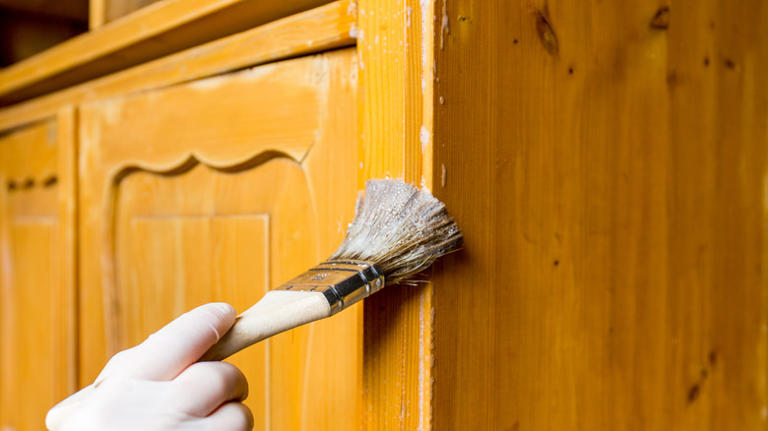 Say goodbye to sticky, greasy kitchen cabinets with this easy coating