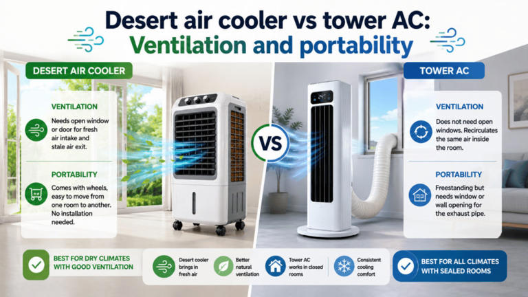 Desert air cooler vs tower AC: Which delivers better performance ...
