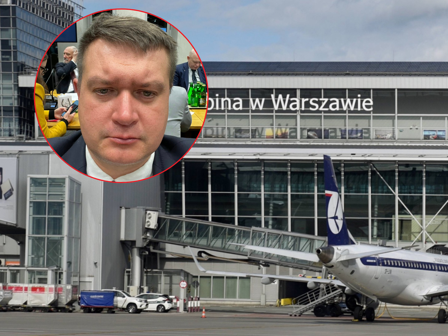 Poseł PiS został wyniesiony z samolotu. Tak się tłumaczy