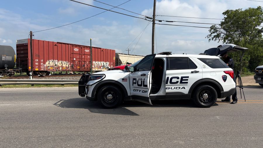 Train hits vehicle in Buda, closing western crossings into city