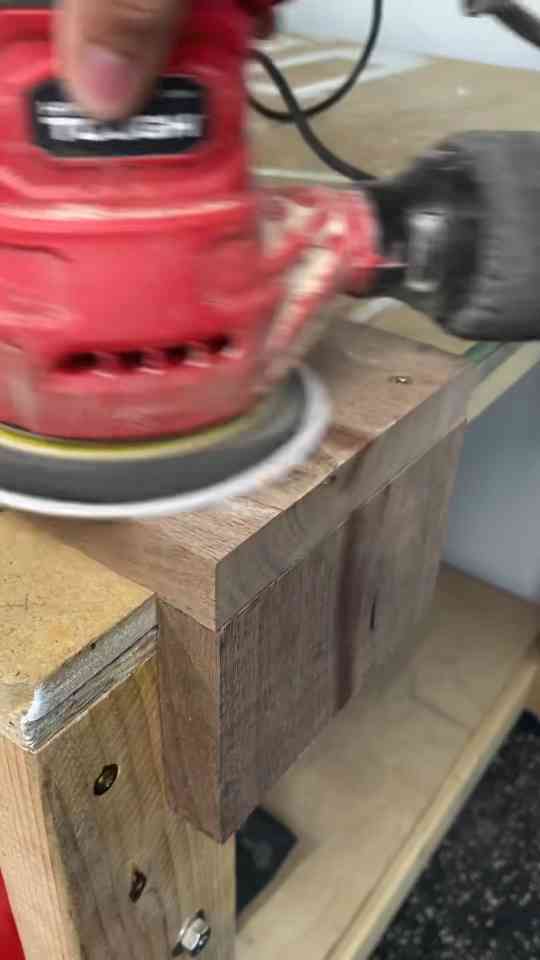 DIY shelving project with neat screw trick