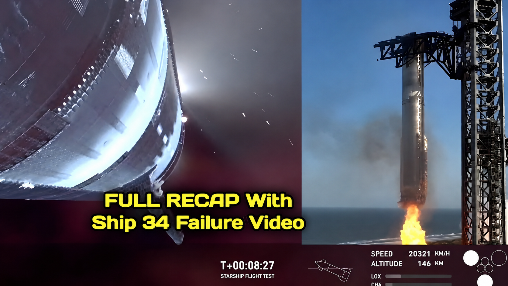 Weird! SpaceX Starship Flight 8 launch, Ship 34 failure & booster catch ...
