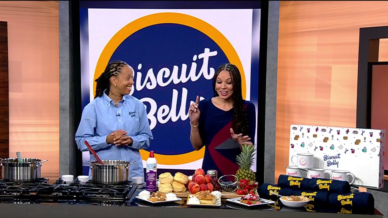 Biscuit Belly shows off their biscuits and peaches recipe