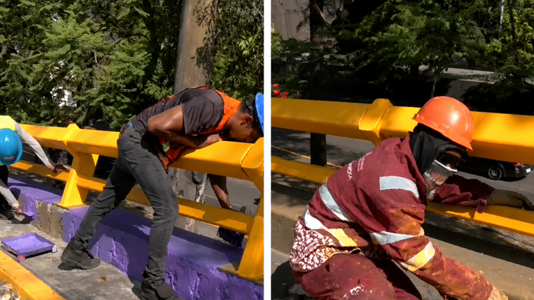 Quitan color morado a vialidad en CDMX tras polémica; regresa el amarillo