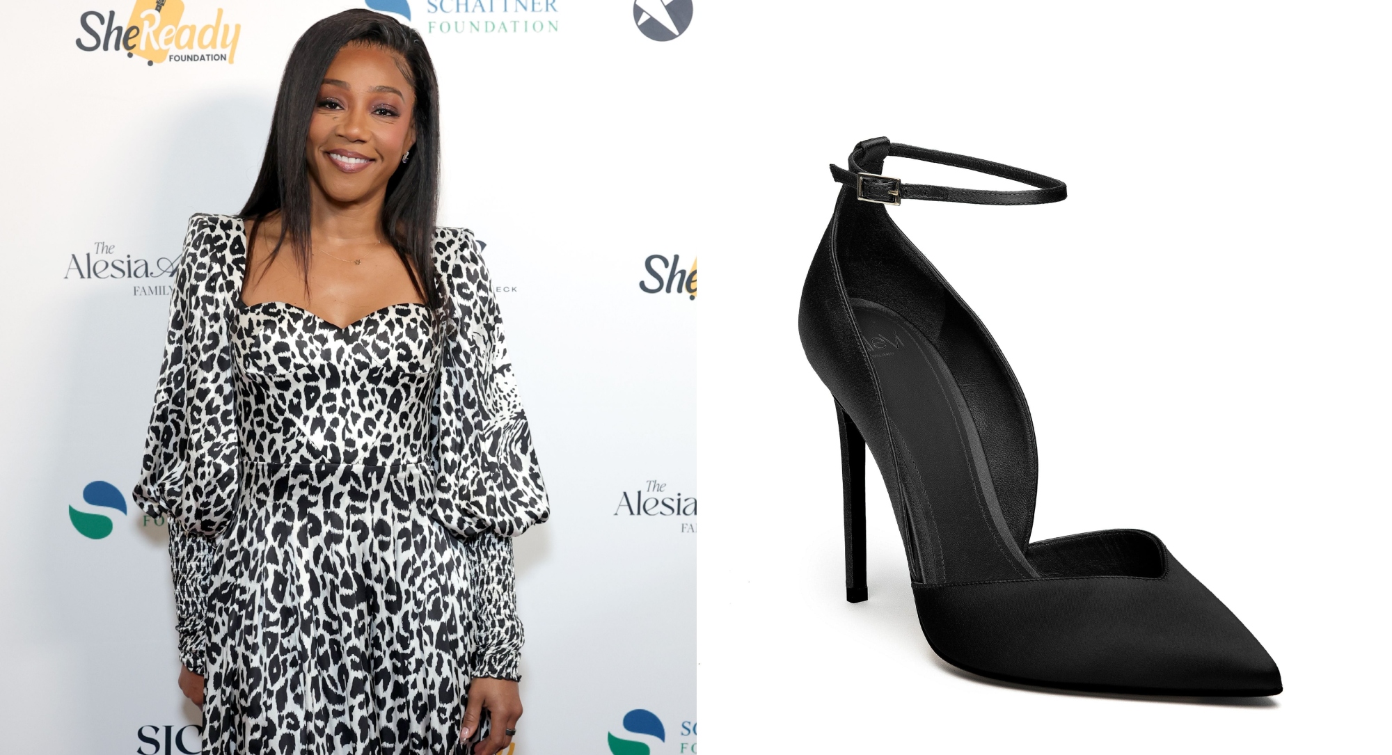 Tiffany Haddish dons V-cut pumps to the She Ready Foundation honors