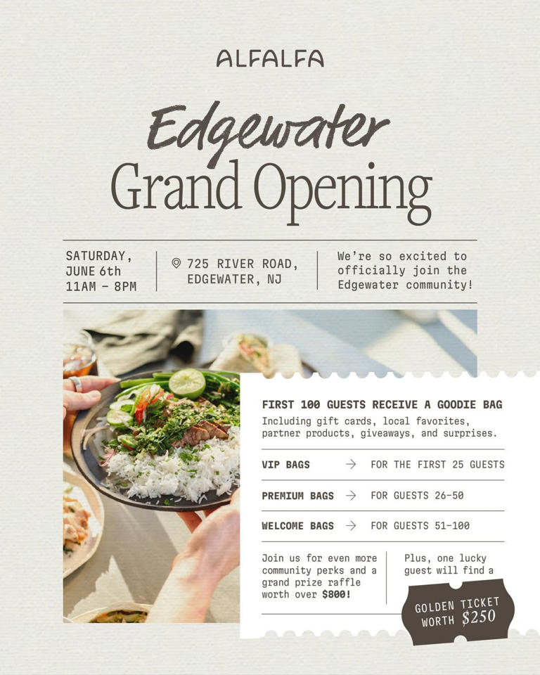 Alfalfa Edgewater grand opening, Edgewater NJ