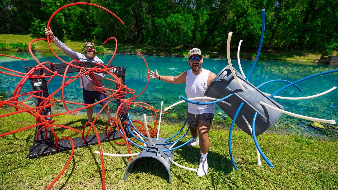 Building homemade fish habitats in a backyard pond challenge