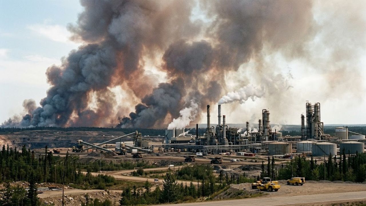 Massive Alberta wildfires threaten Canada oil sands