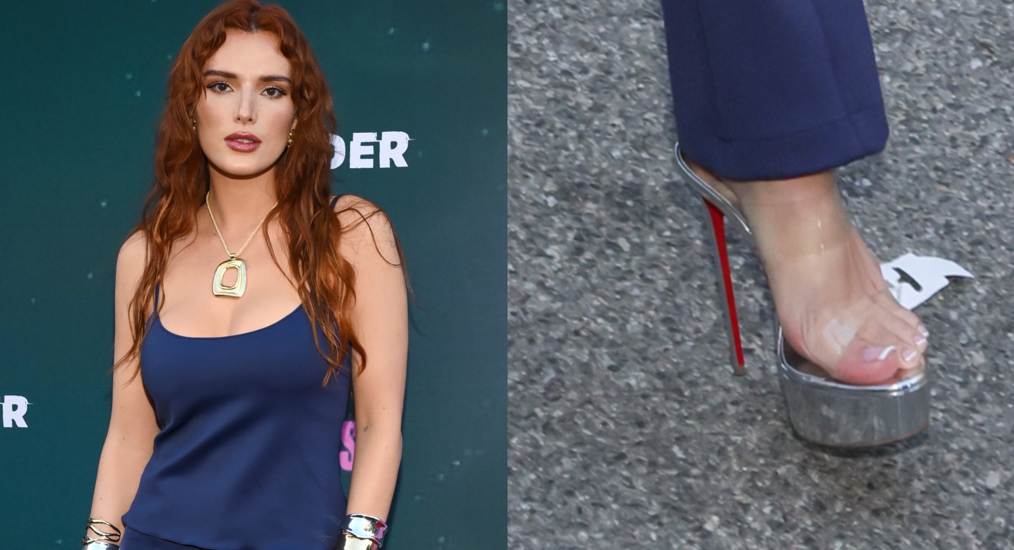 Bella Thorne debuts daring Louboutin platforms at movie screening