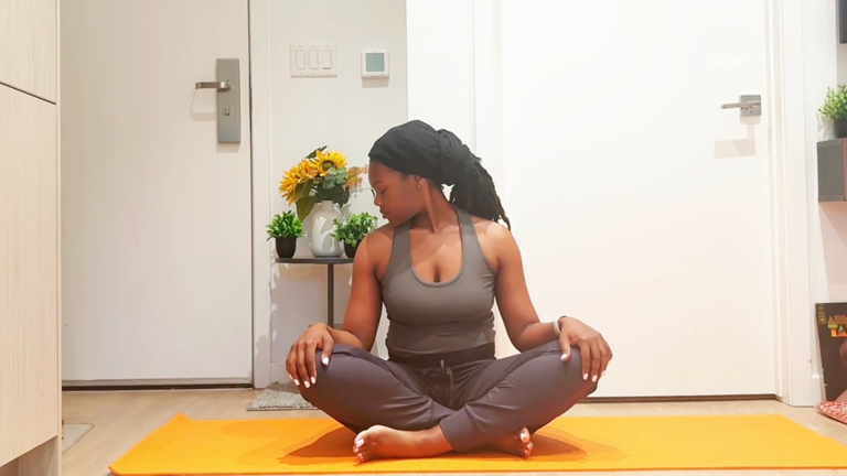 Stiff neck? This quick seated yoga practice helps ease neck tension and ...