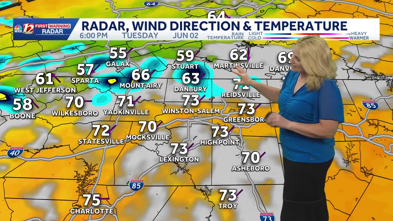Isolated showers in North Carolina, June 2 update | Feeling more ...