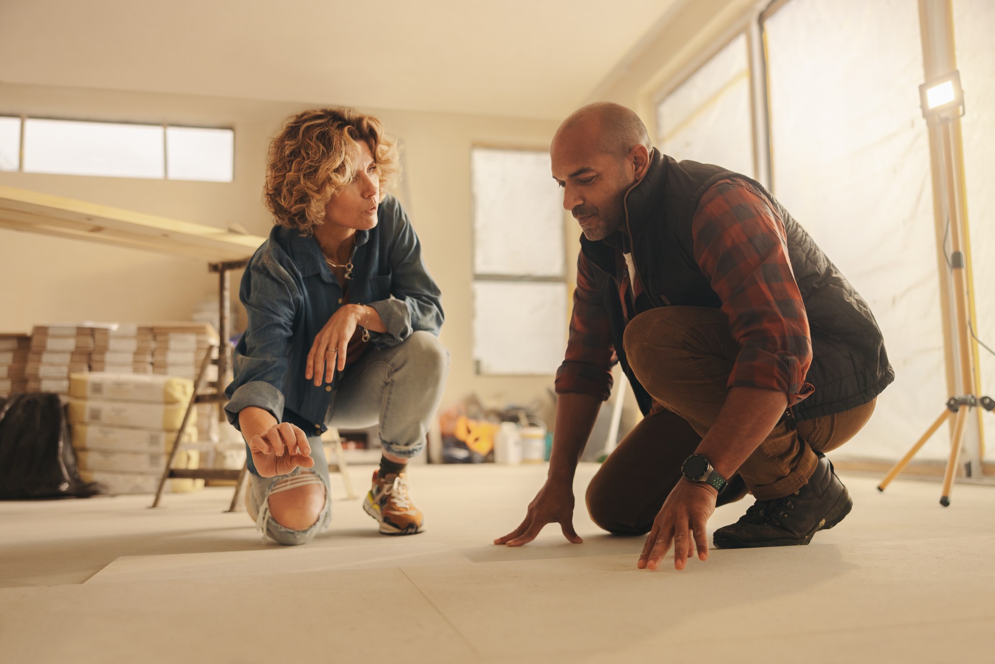 New homeowners discover hidden tiles under carpet—then spot the catch