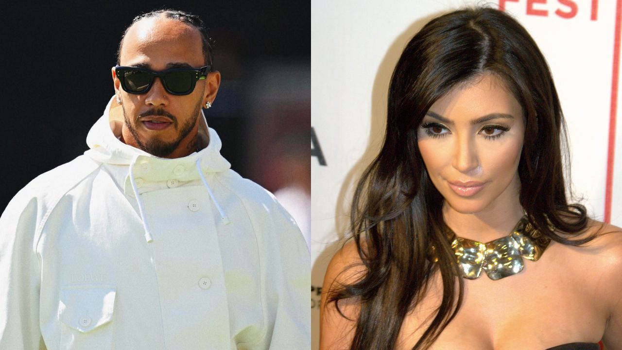 Kim Kardashian shares selfie with Lewis Hamilton while giving fans a ...