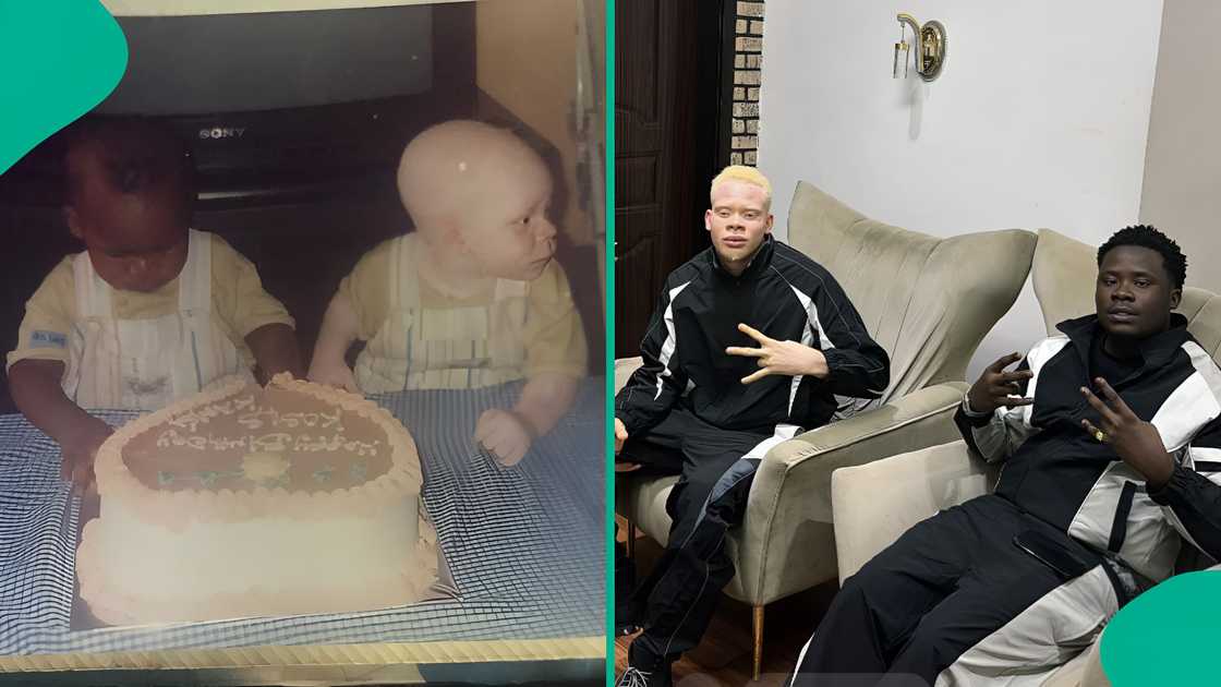 Photos trend as twin brothers with different skin tones celebrate birthday