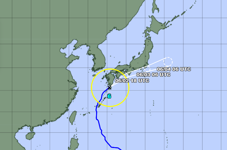 Mapa del tifón Jangmi: dónde impactará la poderosa tormenta en Japón