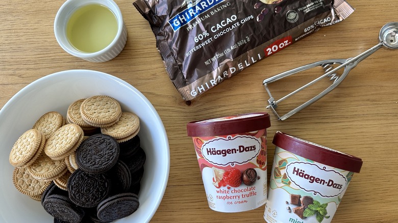 Chocolate-covered ice cream bites recipe