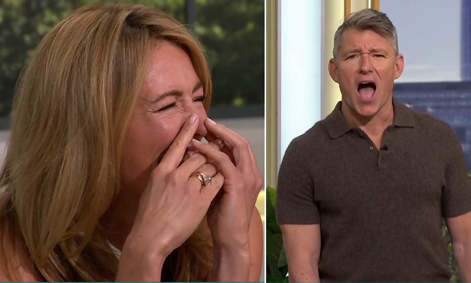 Cat Deeley explodes with laughter and Ben Shephard is left red-faced ...